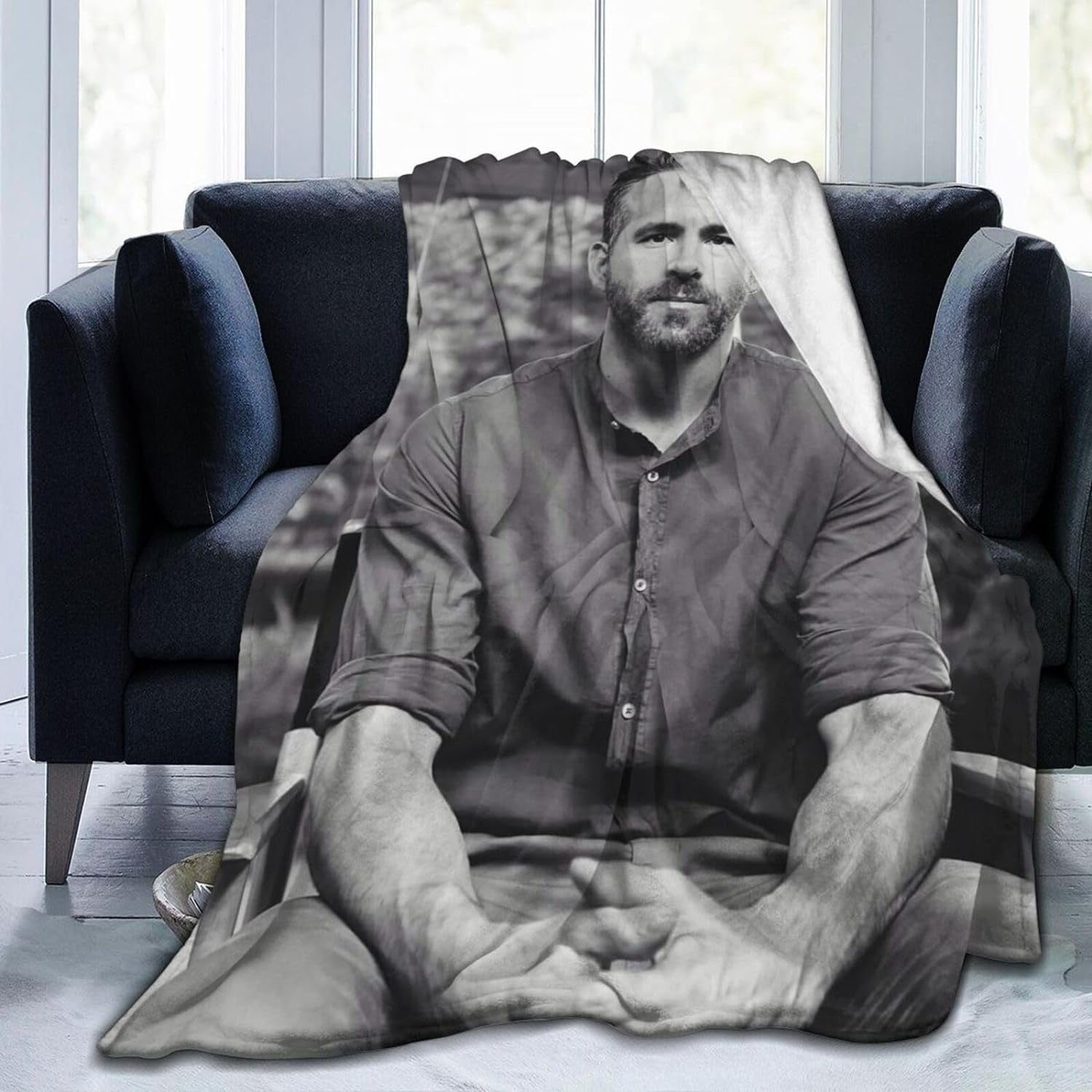 Ryan Actor Reynolds Throw Blanket Soft Plush Travel Blanket for Bedroom ...