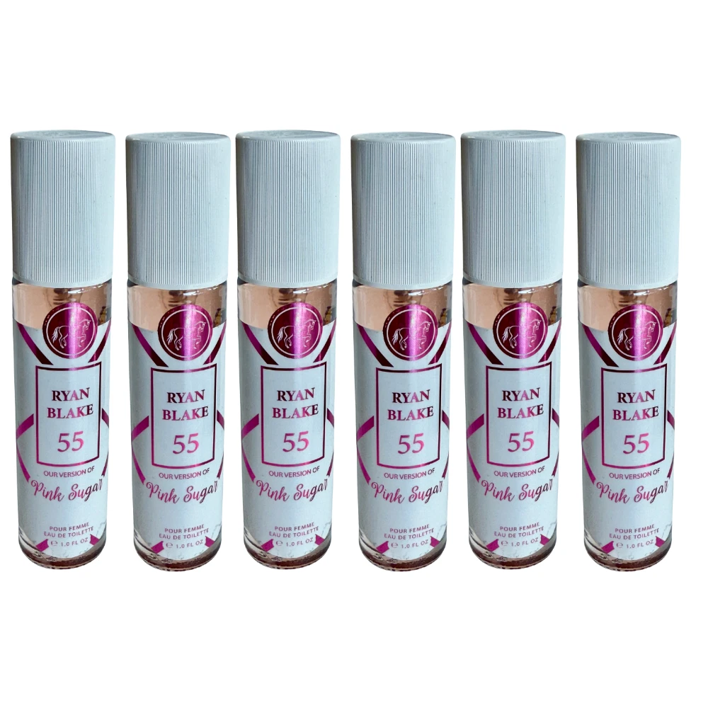 Ryan Blake 55 Pink Sugar Inspired Eau de Toilette Spray Perfume – 1oz Bottles (Pack of 6 ...