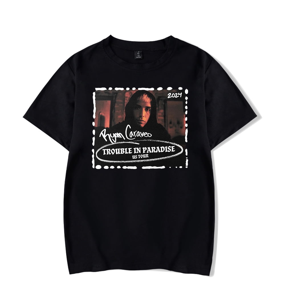 Ryan Caraveo Trouble In Paradise US Tour 2024 T-Shirt Women Men Casual ...