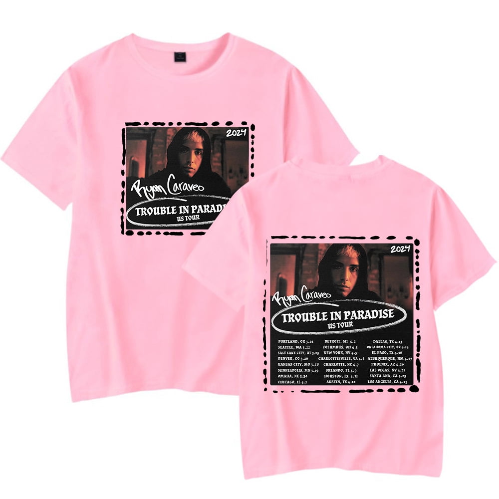 Ryan Caraveo Trouble In Paradise US Tour 2024 T-Shirt Women Men Fashion ...