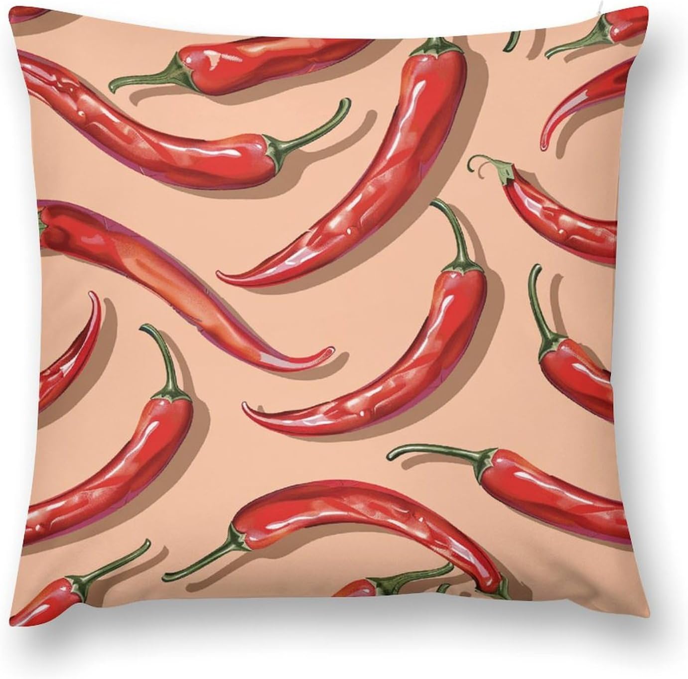 Ryan; Chili Pepper Pattern Throw Pillow Covers, Decorative Throw Pillow ...