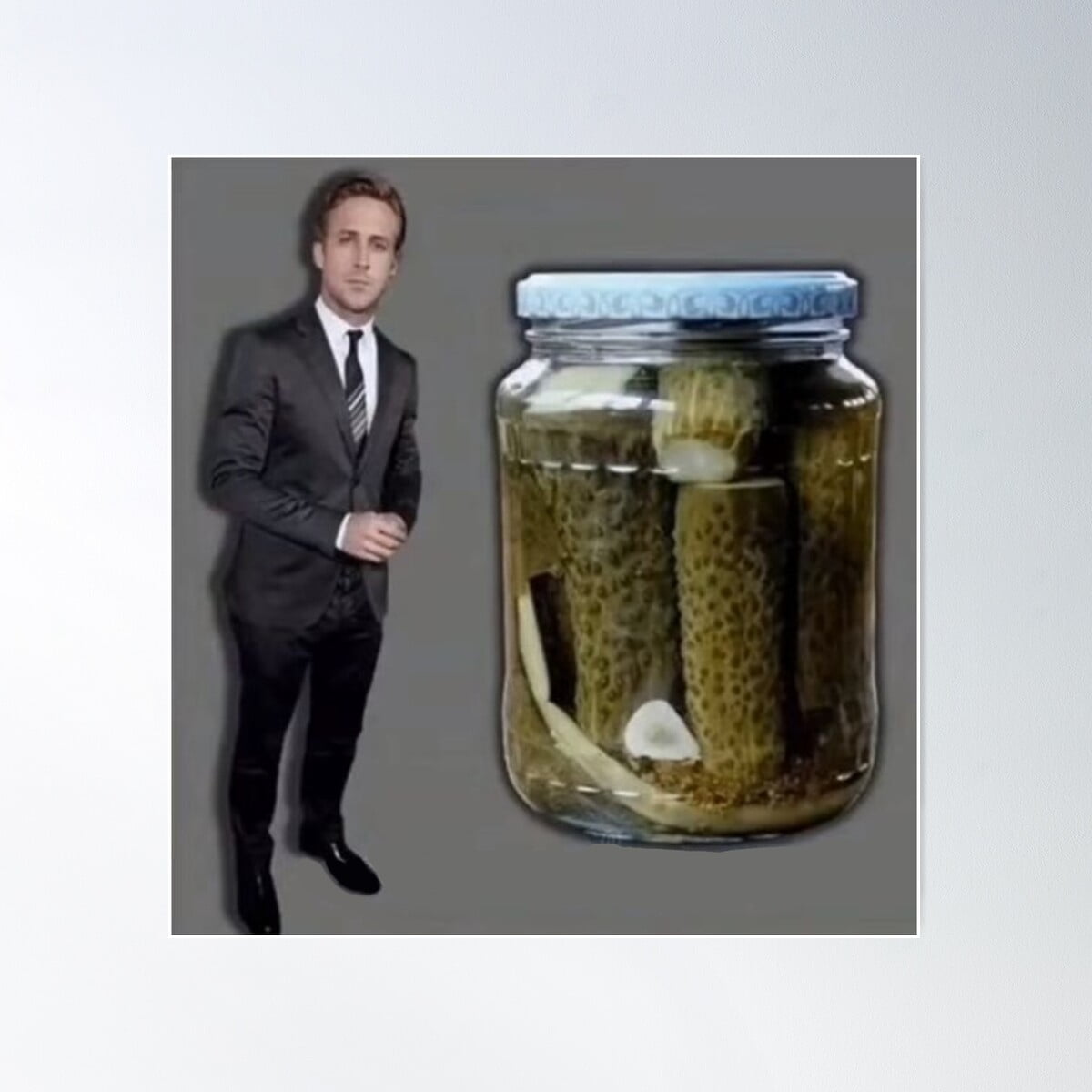 Ryan Gosling And Pickle Jar Poster Wall Art, Modern Wall Decor For ...