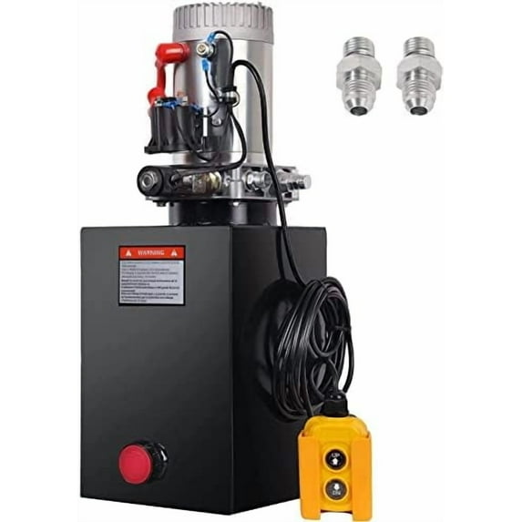 Ryan Hydraulic Power Unit 12V DC Motor with 12 Quart Iron Oil Tank ...