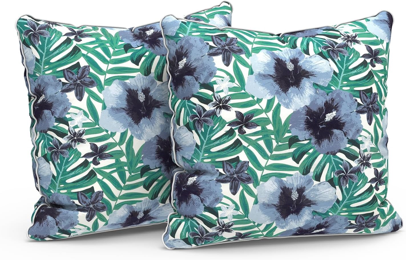 Ryan; Outdoor Throw Pillows Patio Square Pillows with Piping Fade ...