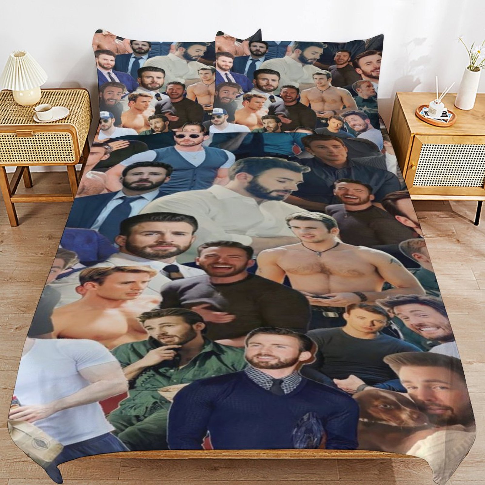Ryan Reynolds Duvet Cover Set Cartoon Print Bedding Set 3pcs for Kids ...