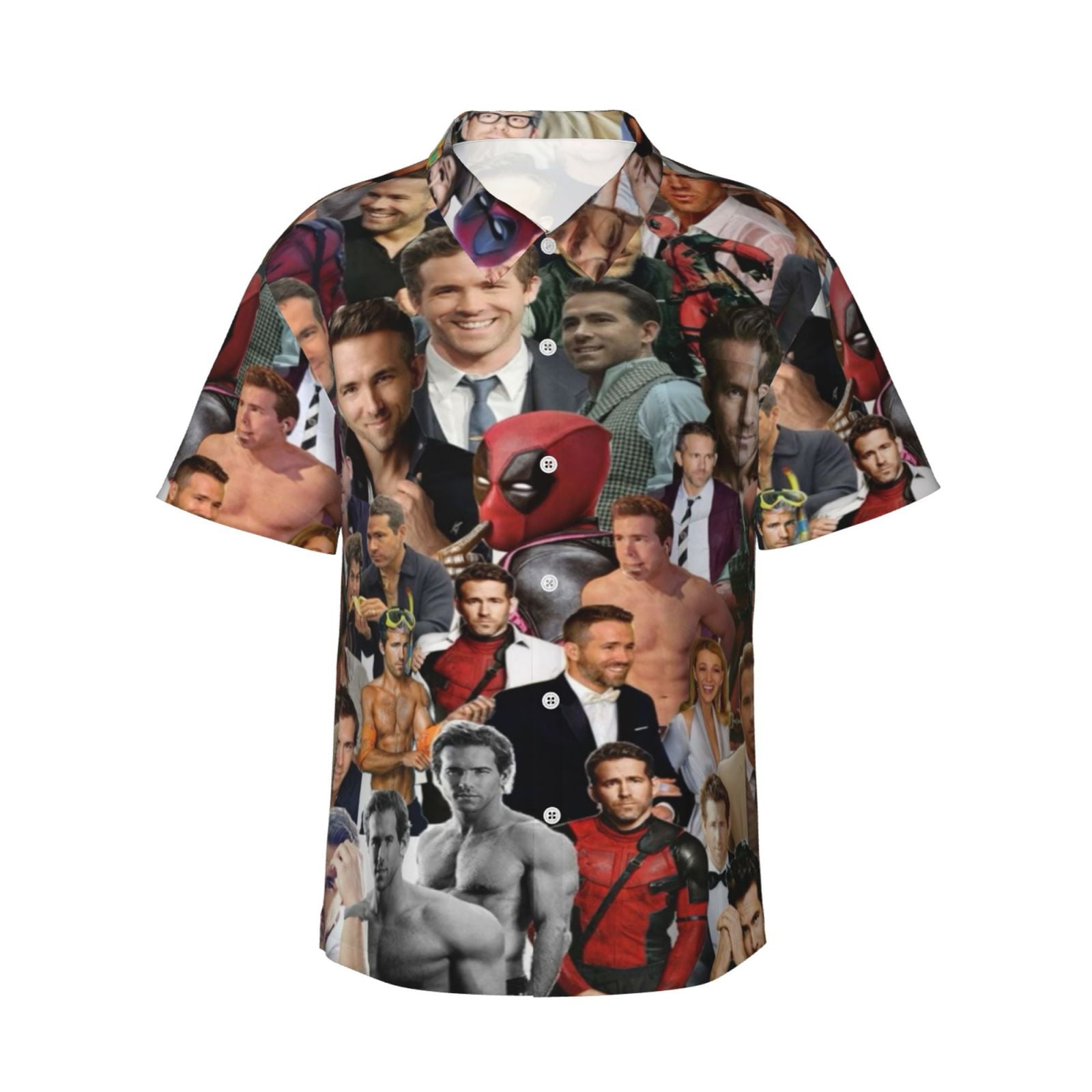 Ryan Reynolds Hawaiian Shirt for Men Cartoon Printed Beach Shirts ...