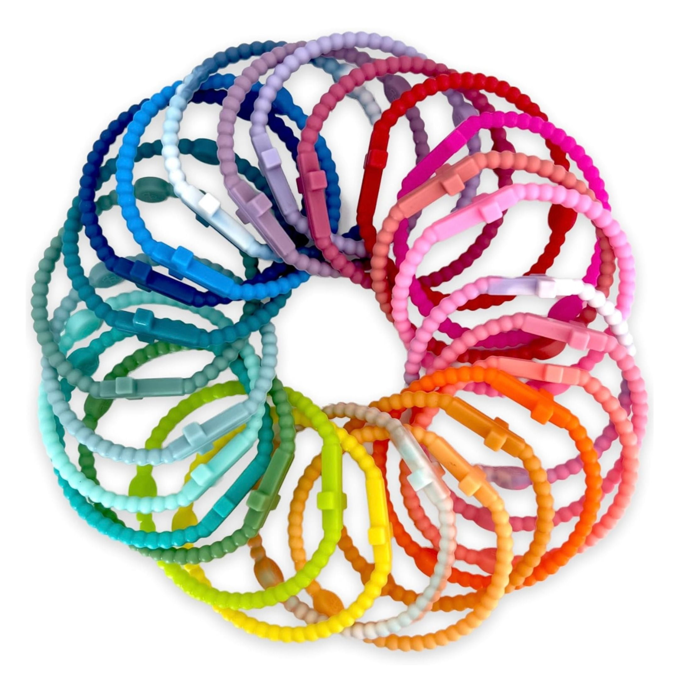 Ryan & Rose Jesus Bracelets - Cross Silicone Bracelet (Kaleidoscope | L ...