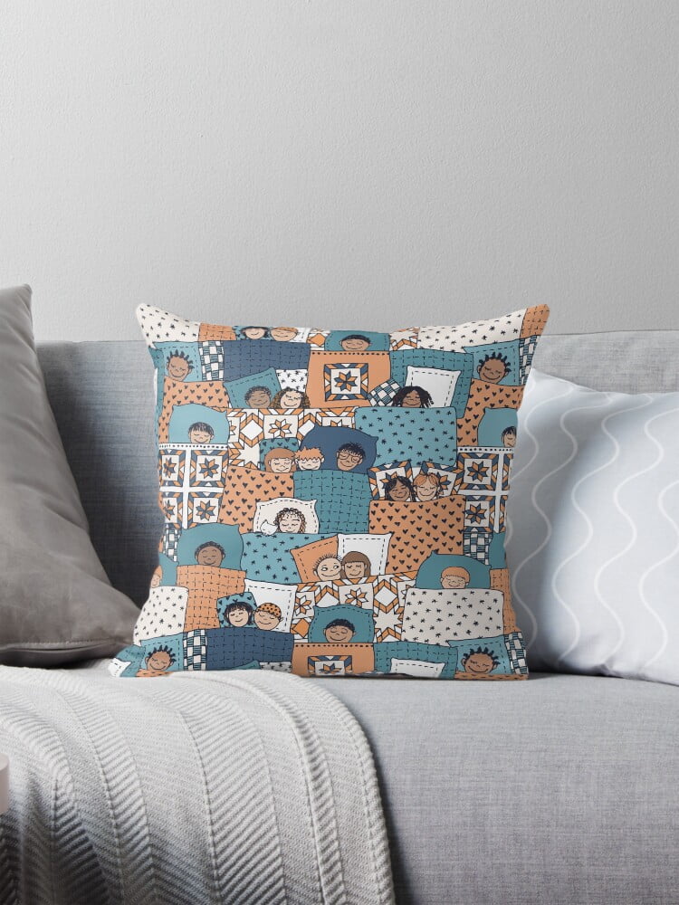 Ryan; Sweet Dreaming Kids Throw Pillow Featuring Soft Pastel Design, Ideal for Nurseries ...