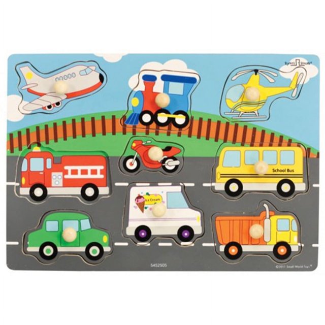 Ryan's Room - Classic Peg Puzzle - Transportation Vehicles for Kids ...