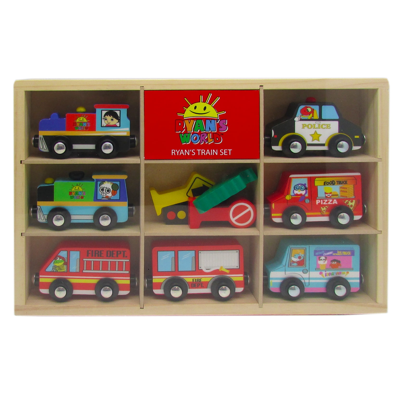 Ryans World 7-Piece Wooden Vehicle Set - Walmart.com