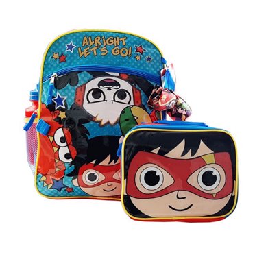 Ryans World School Backpack Set with Lunch Bag and Bookbag - 7 Piece ...