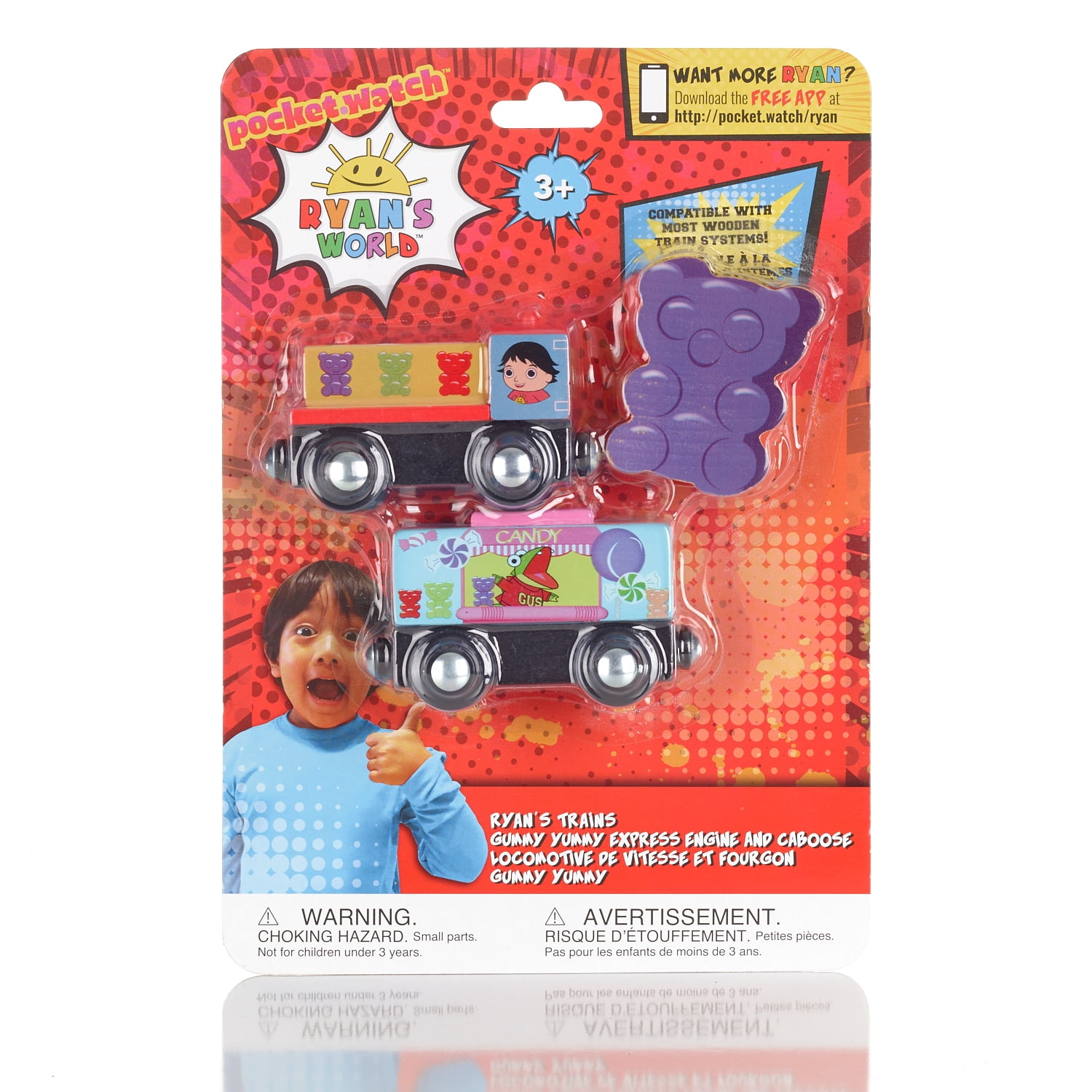 Ryan's World Gus Gummy Express Engine & Caboose, Wood, 3+ - Walmart.com