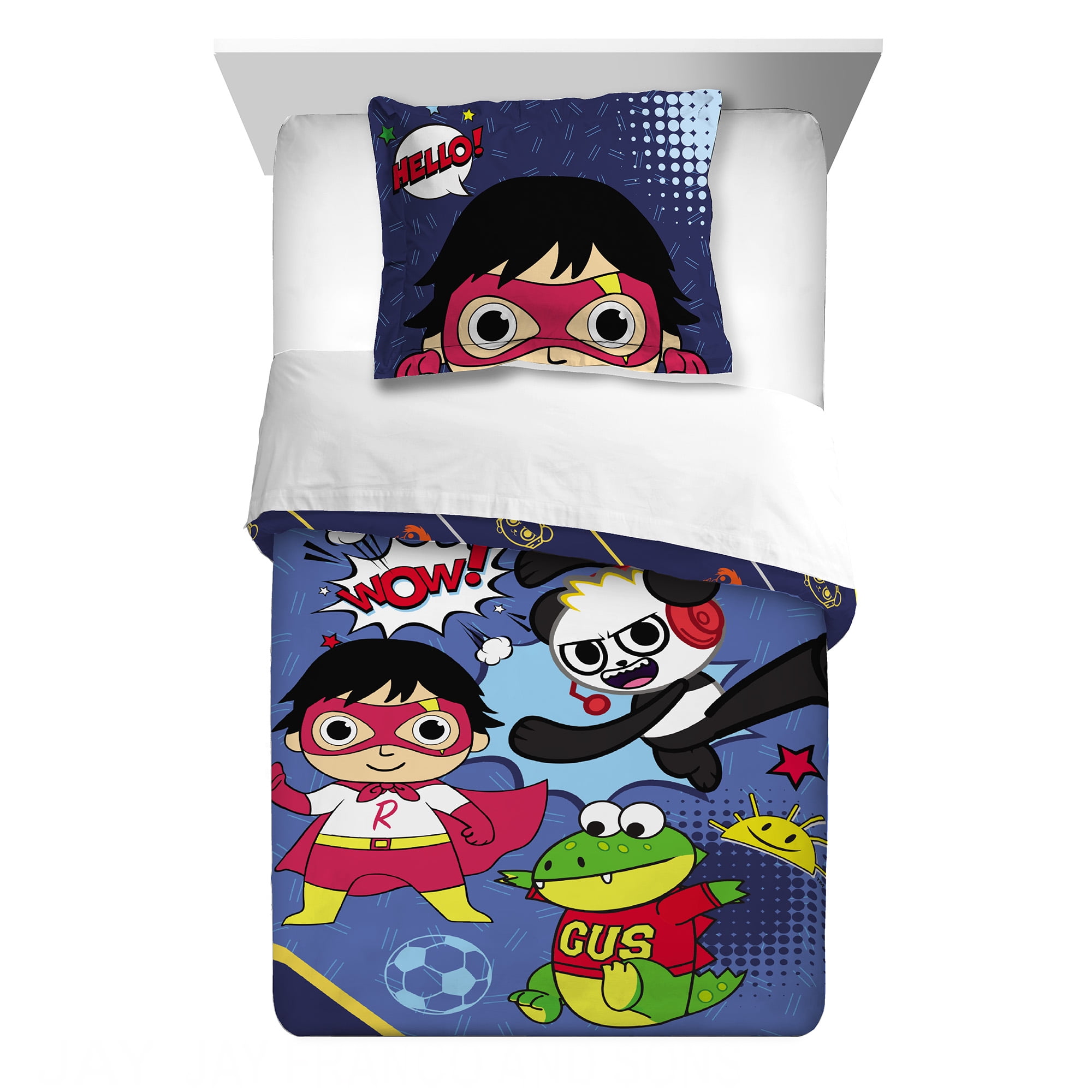Ryan's World Kids Comforter and Sham, 2-Piece Set, Twin/Full ...
