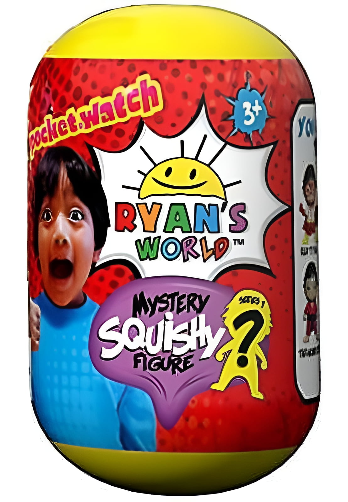 Ryan's World New Kids Toy - Pocket Watch Mystery Squishy Figure Set ...