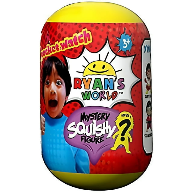 Ryan's World New Kids Toy - Pocket Watch Mystery Squishy Figure Set ...