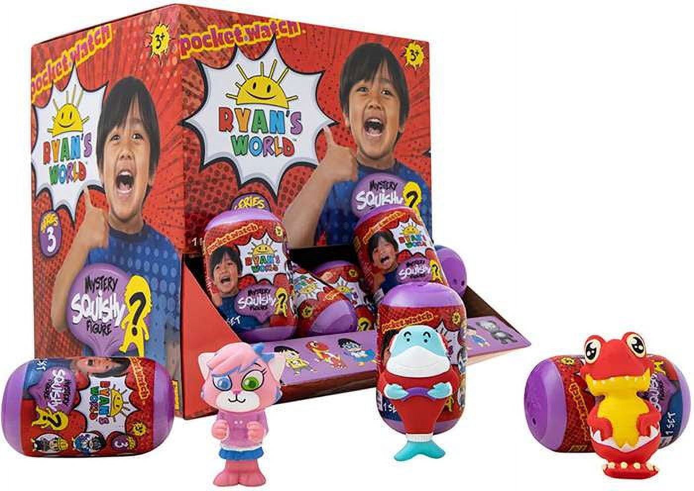 Ryan's World Series 3 Squishy Mystery Box, 24 Packs, Soft Squishy ...
