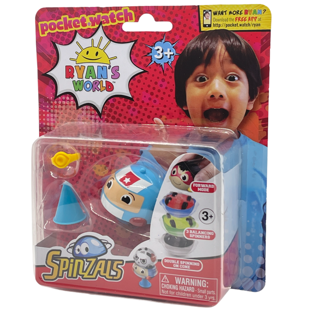 Ryan’s World SpinZals Character Plus Cone & Ring NEW Ages 3+ Mix and ...