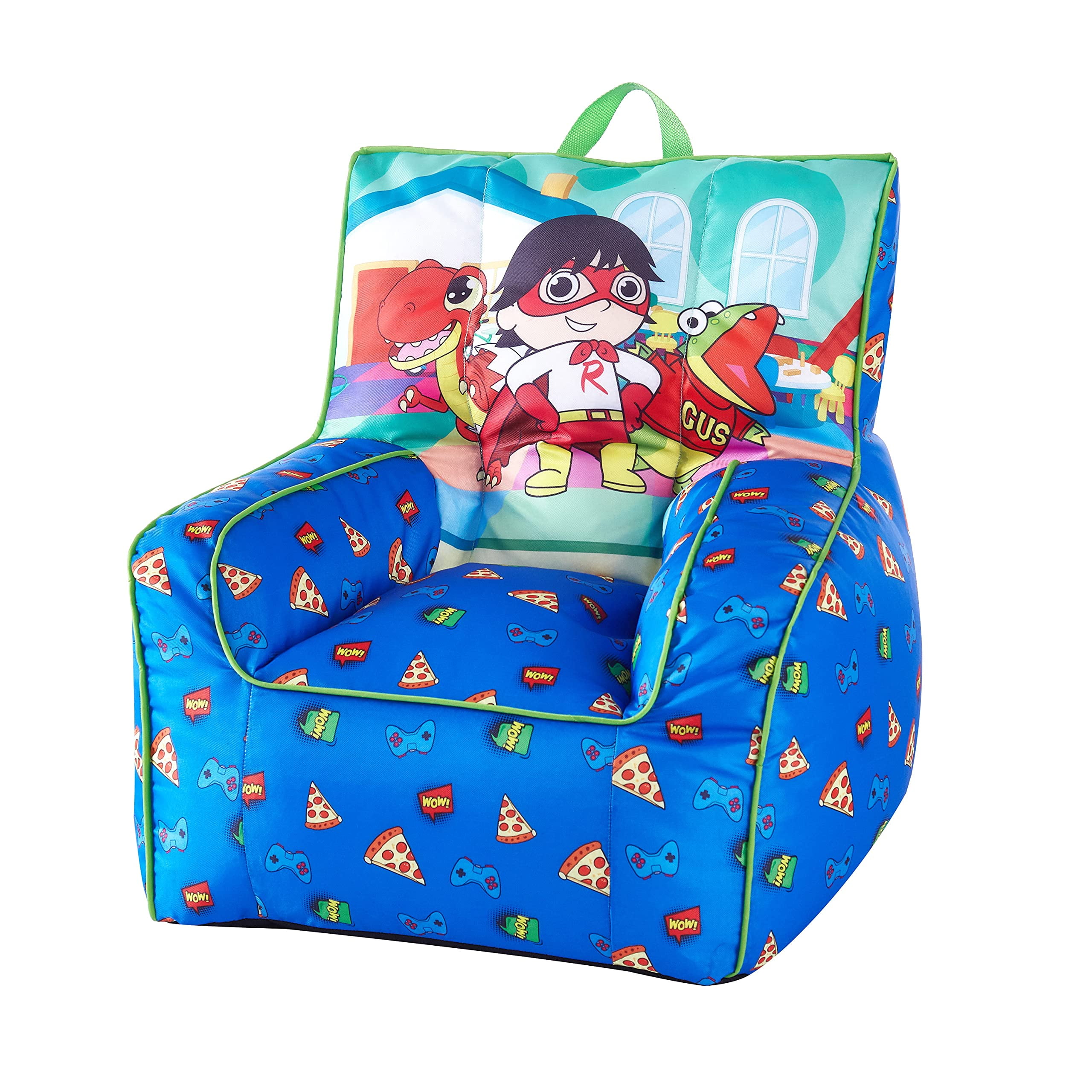 Ryan's World Toddler Lounge Chair, Large Nylon Bean Bag with Safety ...