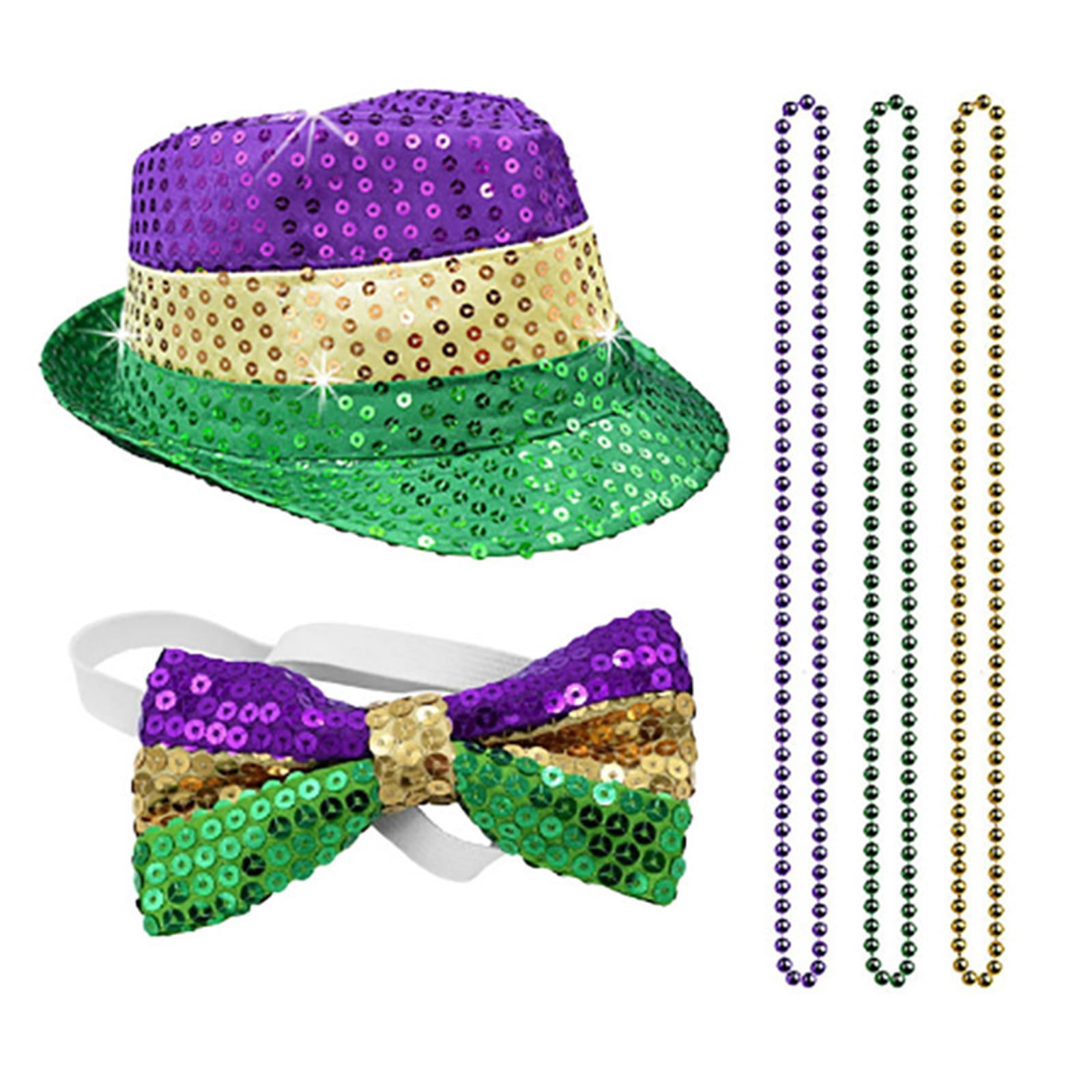 RyanK Mardi Gras Decorations Carnival Set Three Color Festival Dress Up Combination Carnival ...