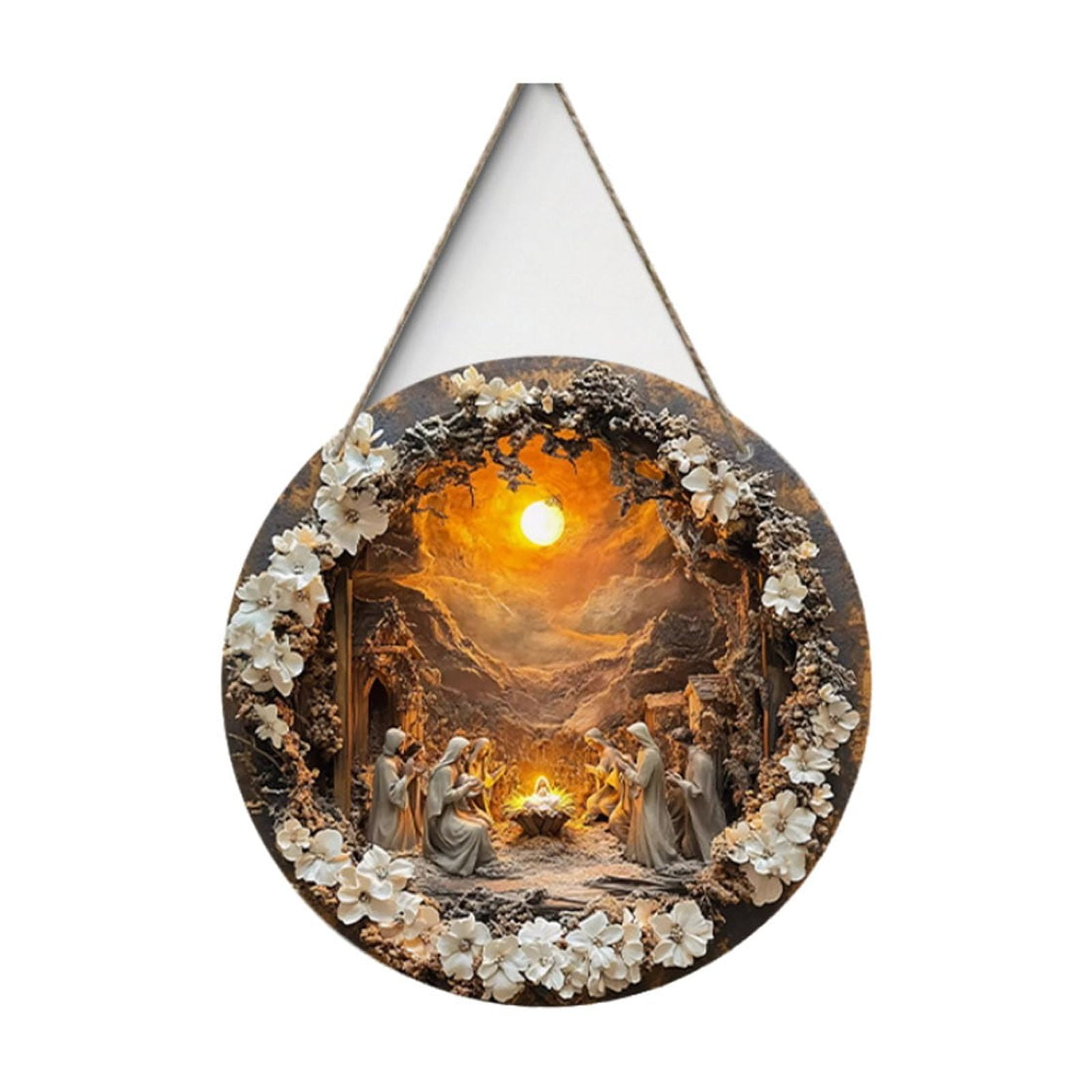 RyanK Wooden Birth Baptismal Circular - Walmart.com