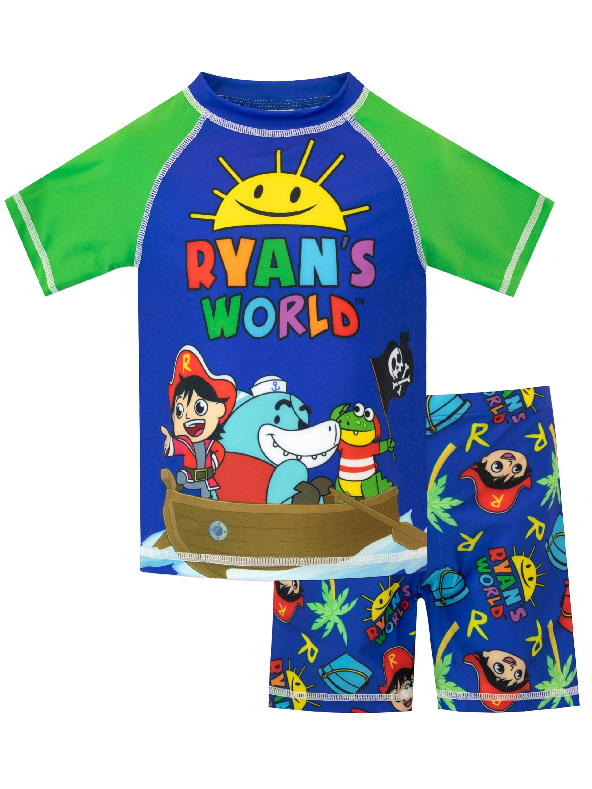 Ryans World Boys Pirate Boat Swim Set Blue Sizes 3T-8 - Walmart.com