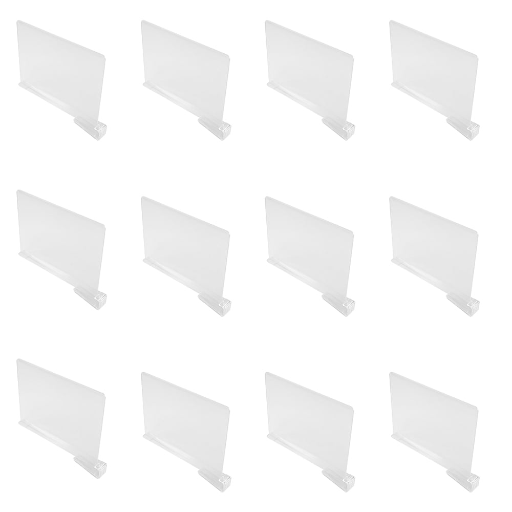 Ryanstar Racing 12-Pack Acrylic Shelf Dividers, Clear Shelf Dividers ...