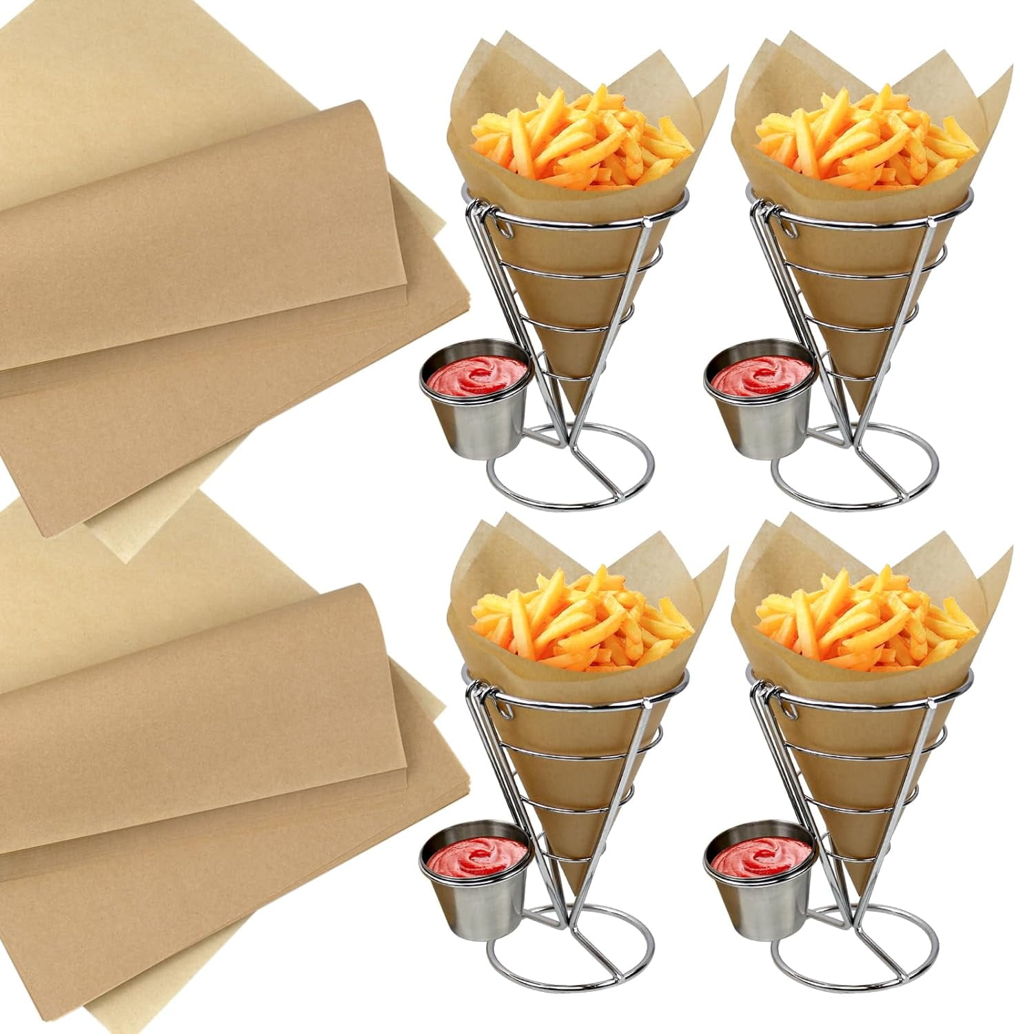 Ryanstar Racing 4Pcs French Fry Holder French Cone French Fries Basket ...