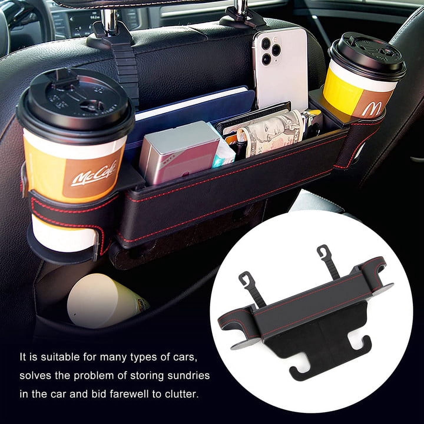 Ryanstar Racing Car Seat Slot Storage Box, Multifunctional with Cup ...