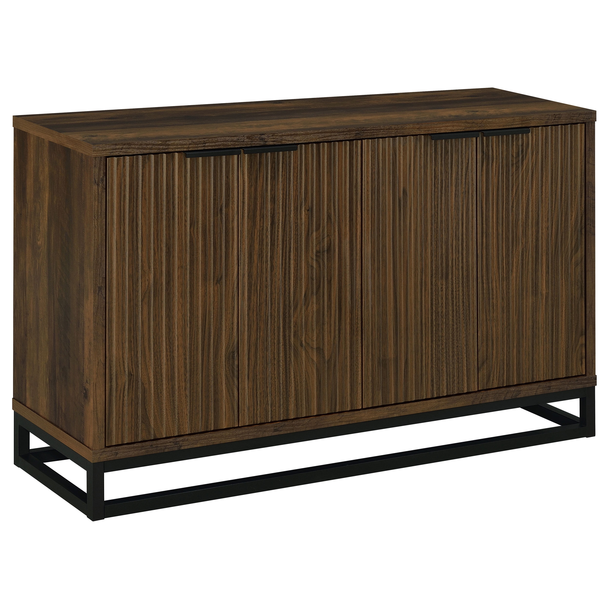Ryatt 4-door Engineered Wood Accent Cabinet Dark Pine - Walmart.com
