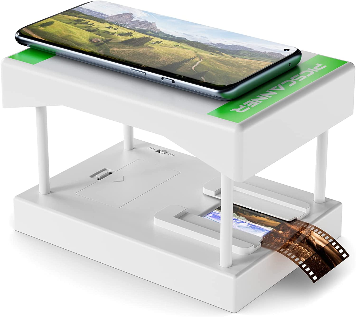 Rybozen White Mobile Film Scanner, Converts 35mm Slides & Negatives ...