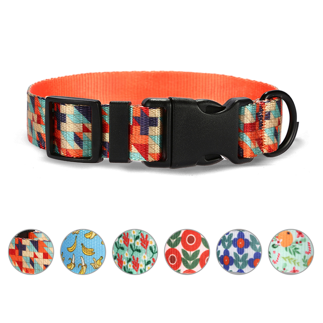 Rychif Dog Collar, Colorful Triangle Pattern, Bohemia Geometric Pet ...