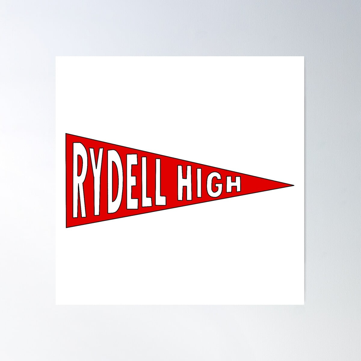 Rydell High Pennant Flag Poster Wall Art, Modern Wall Decor For Living ...