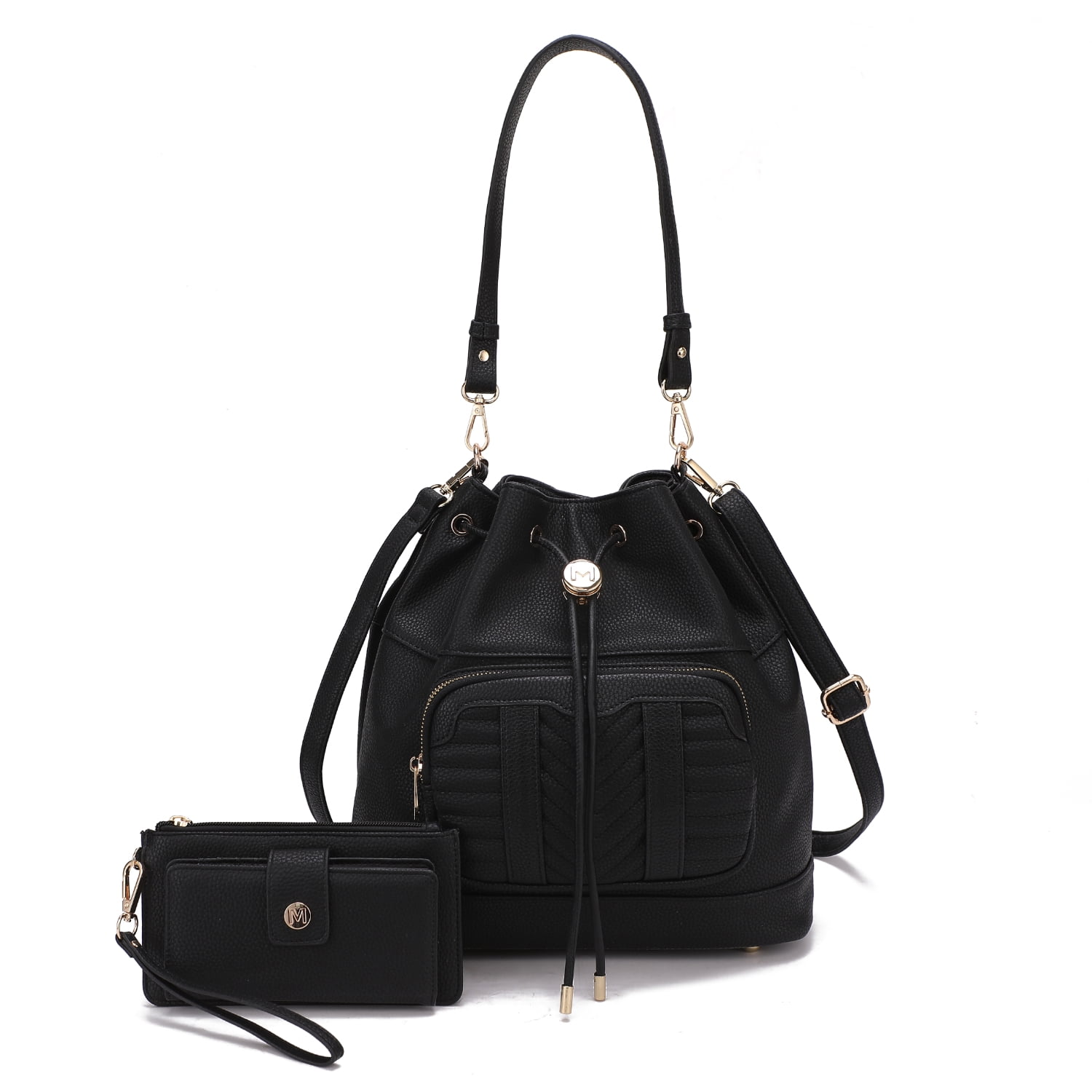 Ryder Vegan Leather Womens Shoulder Bag with Wallet - 2 pieces by Mia K ...
