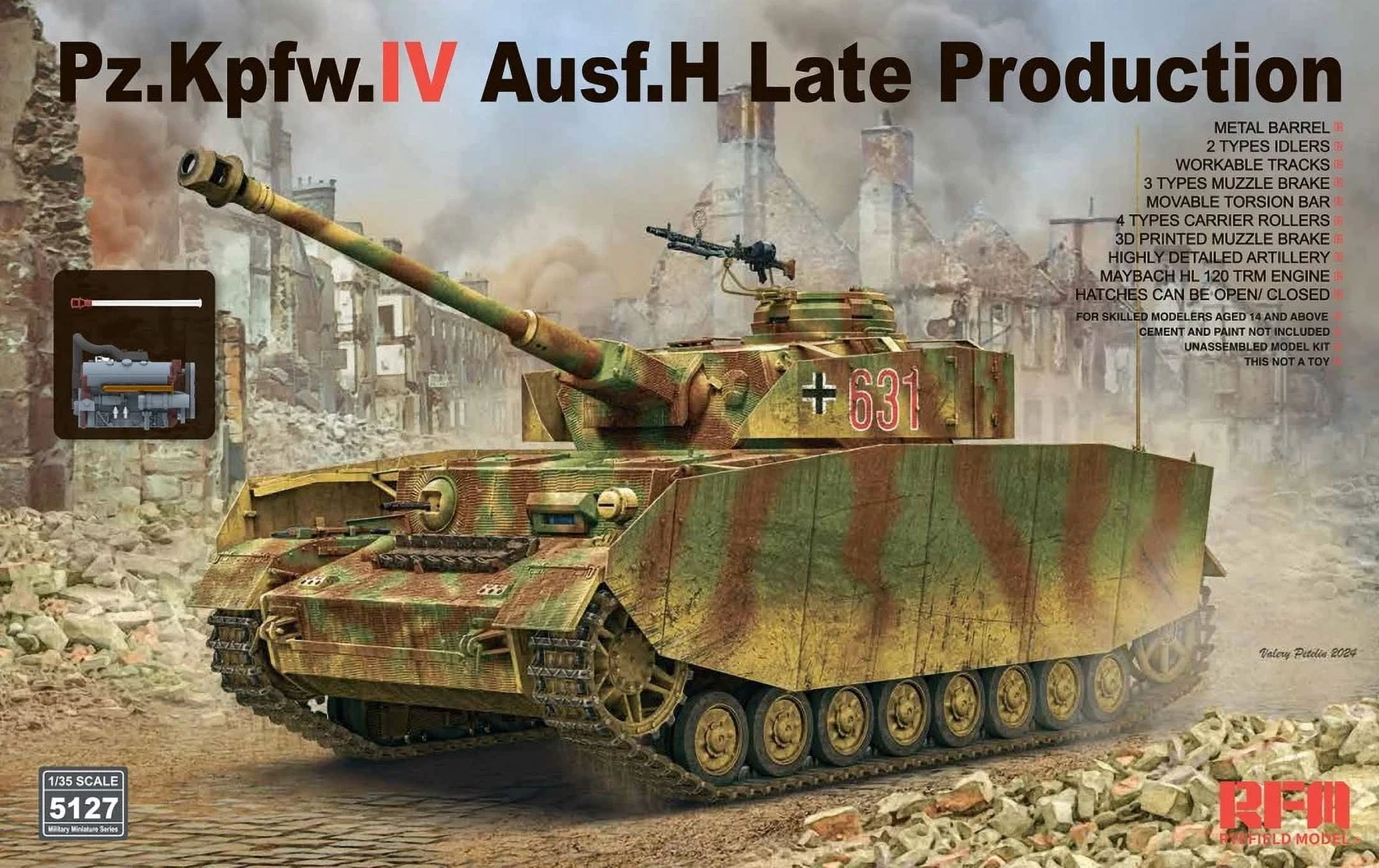 Ryefield model scale model kit RM-5127 Sd. Kfz.161/1 IV Ausf. H Late ...