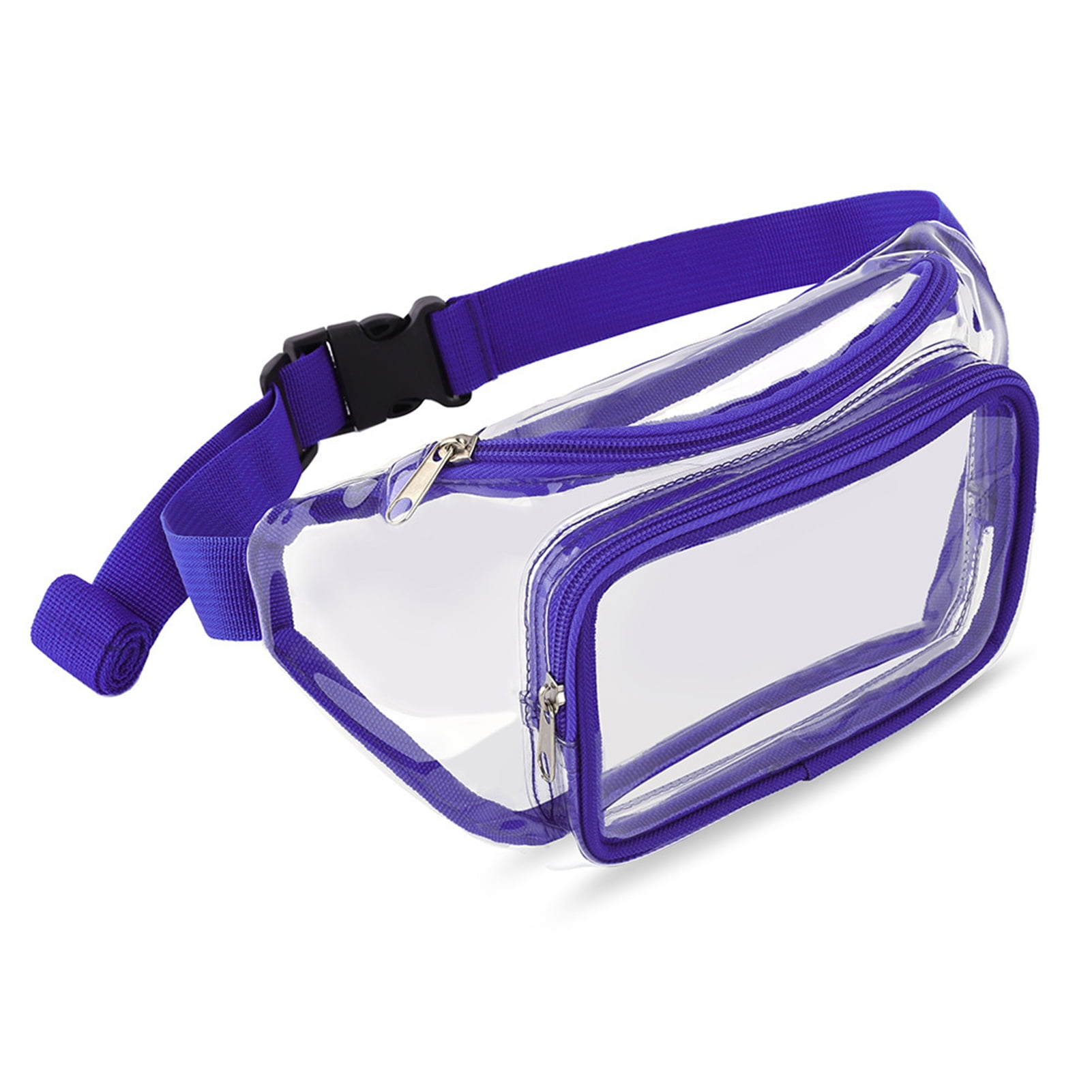 Rygai Transparent Fanny Pack with Adjustable Strap Large Capacity Waterproof Quick Release Clear ...
