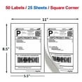 RyhamPaper 50 Shipping Labels, 5.5" x 8.5", Half Sheet Labels for Laser ...