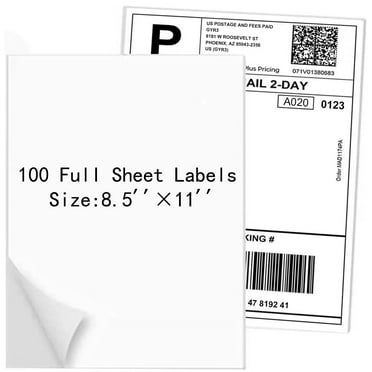 SSBM 1-Up Full Page Labels, 40000 Pages, White, 8.5 x 11 Inch, Address ...