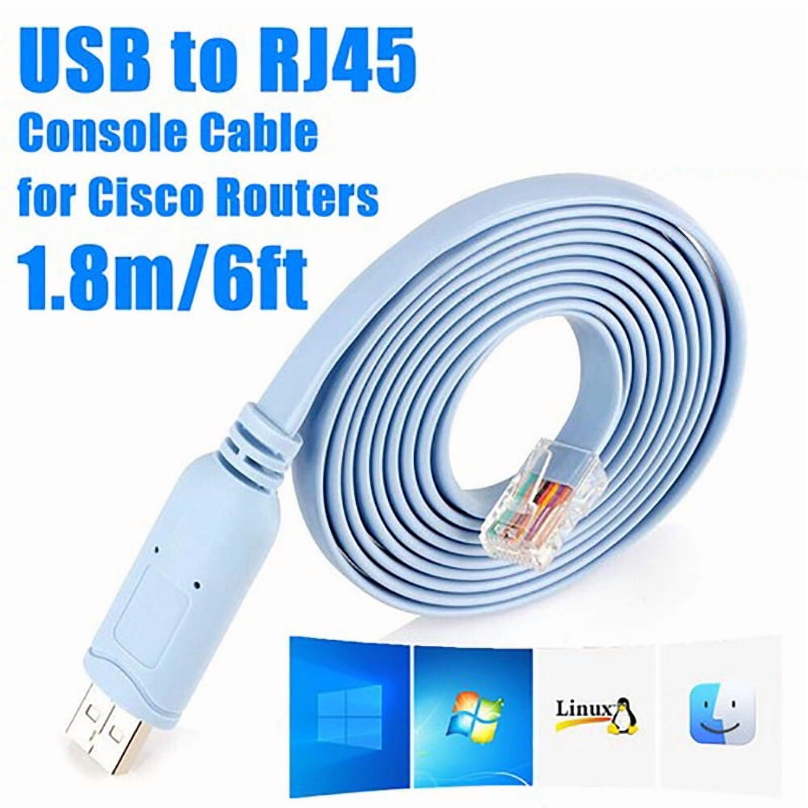Ryhampaper 1.8m USB to RS232 Serial to RJ45 CAT5 Console Adapter Cable ...