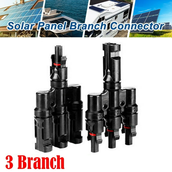 Ryhampaper 1 Pair Solar Panel T Branch Cable Connection Adapter ...