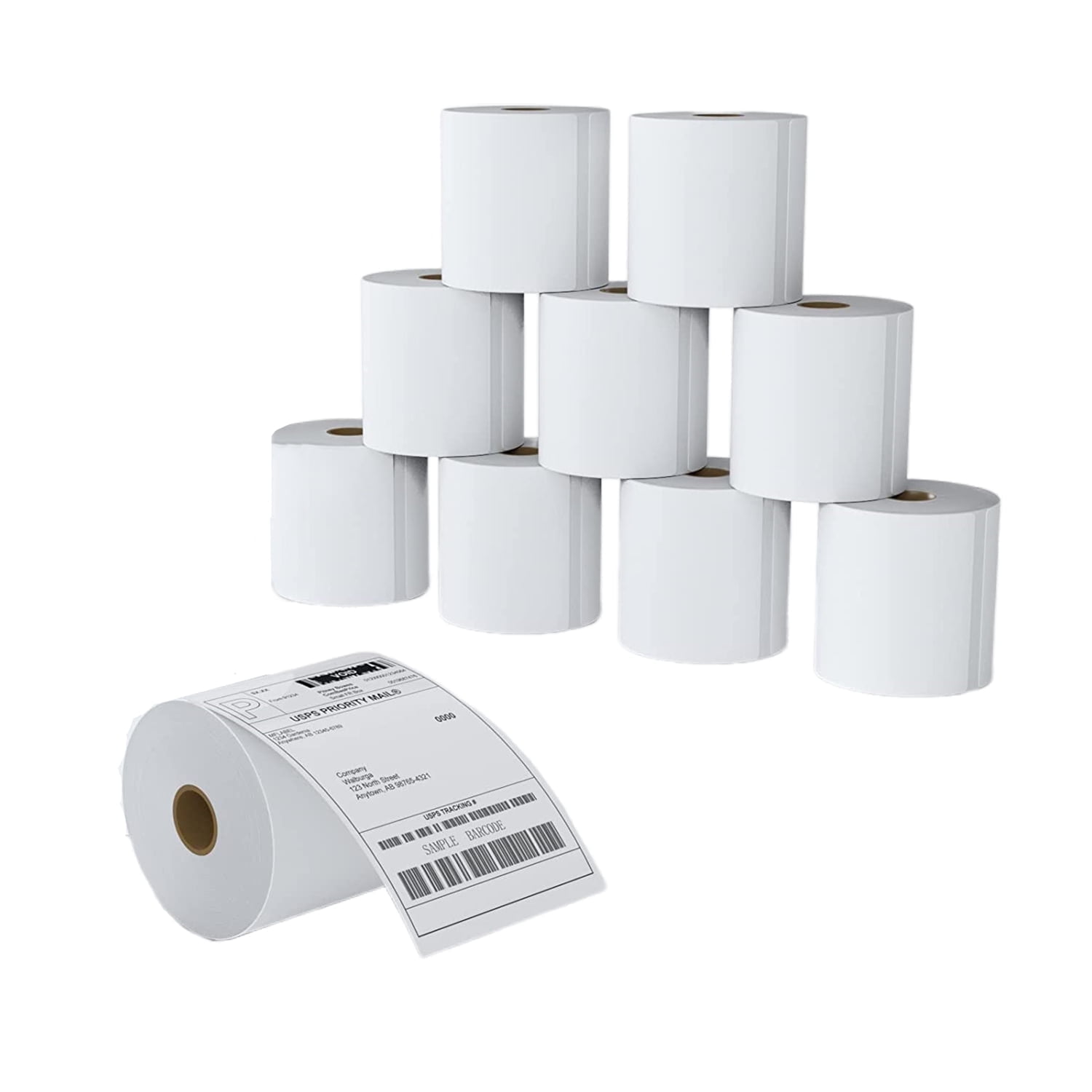 Ryhampaper 10 Rolls 4x6 Direct Thermal Labels, 4500 Total, Compatible ...