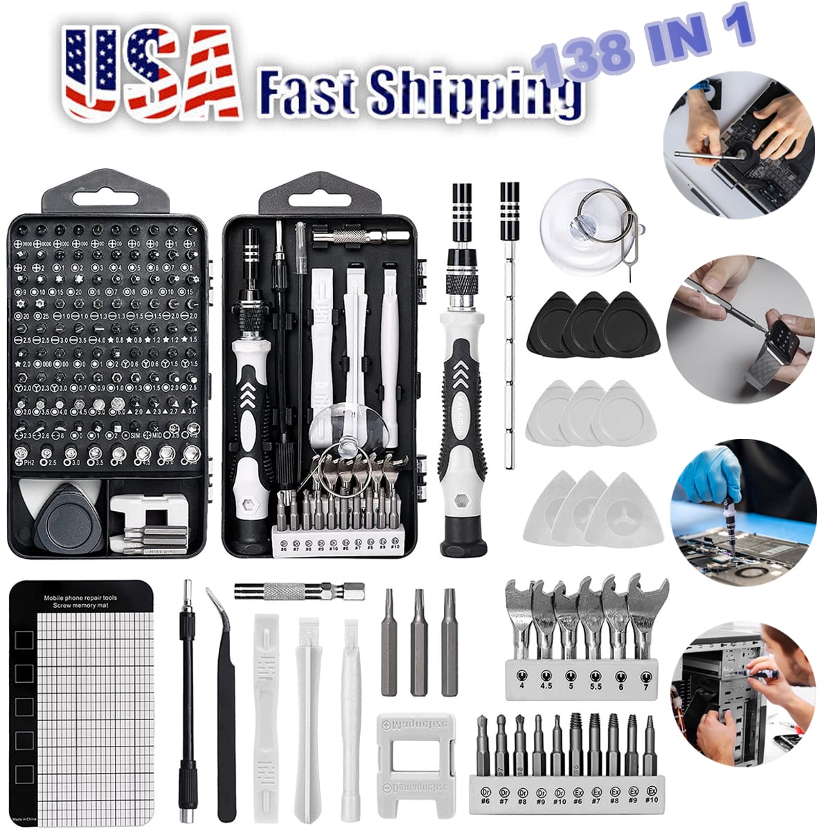 Ryhampaper 138 In 1 Precision Screwdriver Sets, Magnetic Screwdriver ...