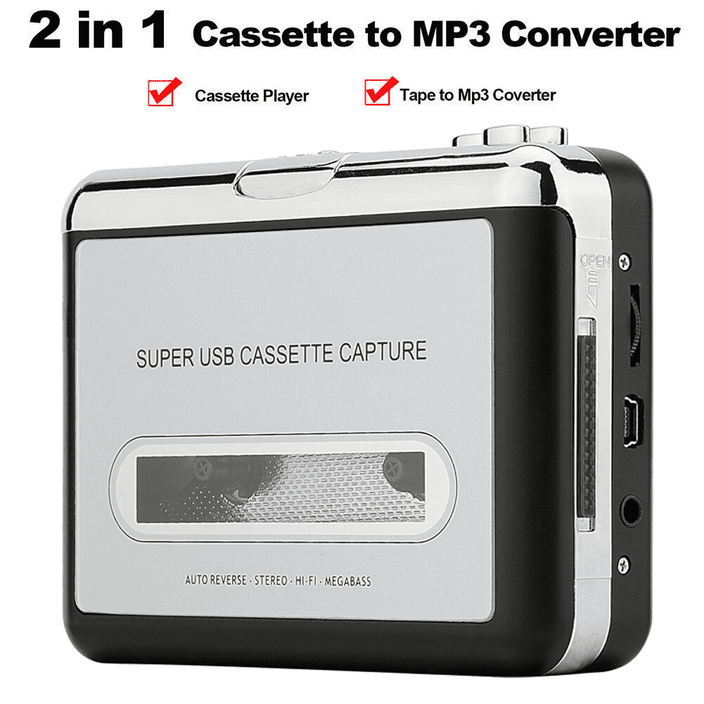 Ryhampaper 2-in-1 Cassette Tape Player, Portable Audio Cassette to ...
