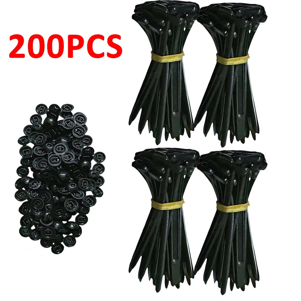 Ryhampaper 200Pcs Nylon Universal Cable Tie Buckle, Self-Locking Nylon ...