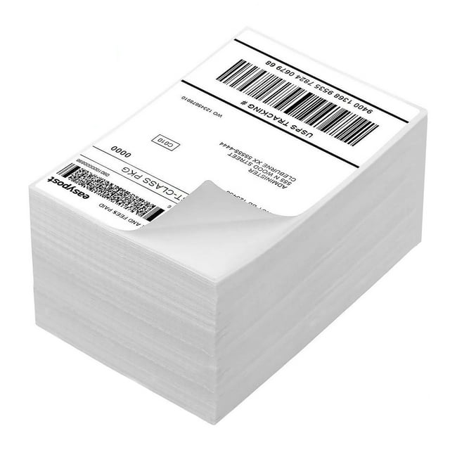 Ryhampaper 4x6 Direct Thermal Labels, Barcode Printer Paper, 500 Fanfold Shipping Labels with ...