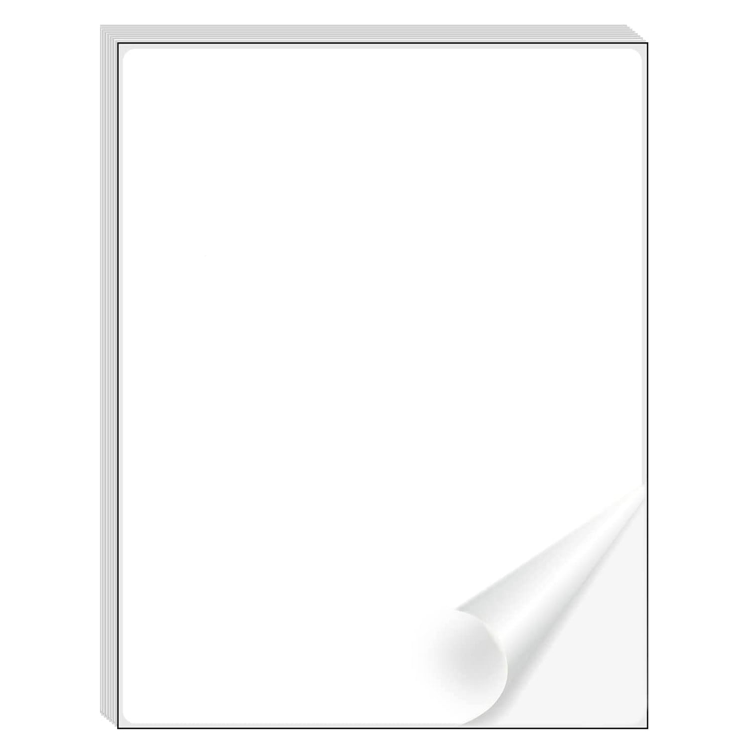 Ryhampaper 8 1/2" x 11" - Full Sheet Labels, Blank White Sticker Labels ...