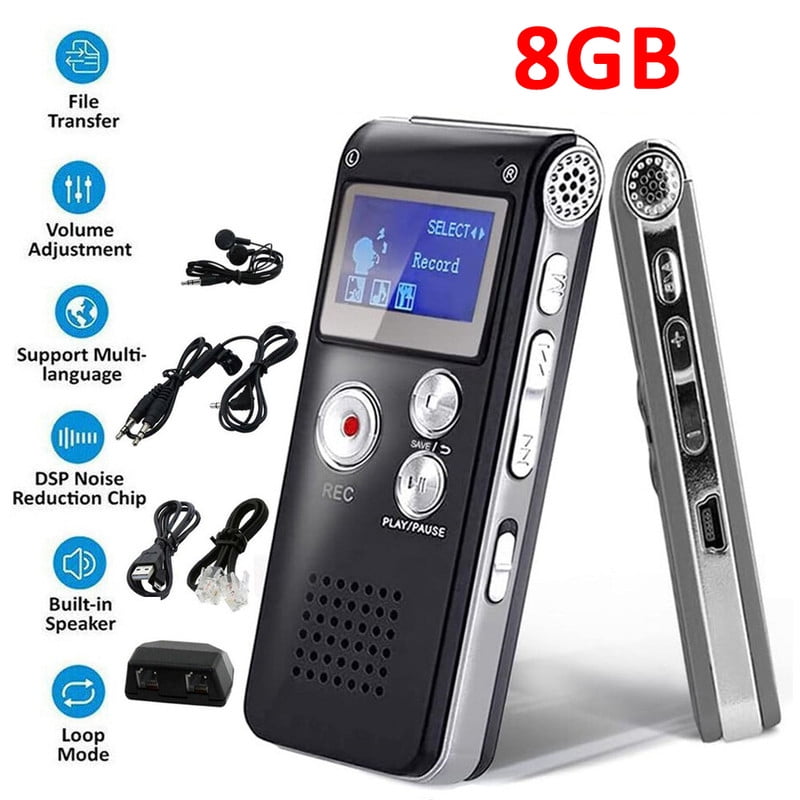 Ryhampaper Digital Voice Recorder Dictaphone Audio Mini Small Spy Sound ...