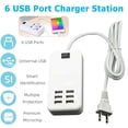 Ryhampaper USB Fast Charger, 6 Ports Portable Hub Wall Charger Charging ...