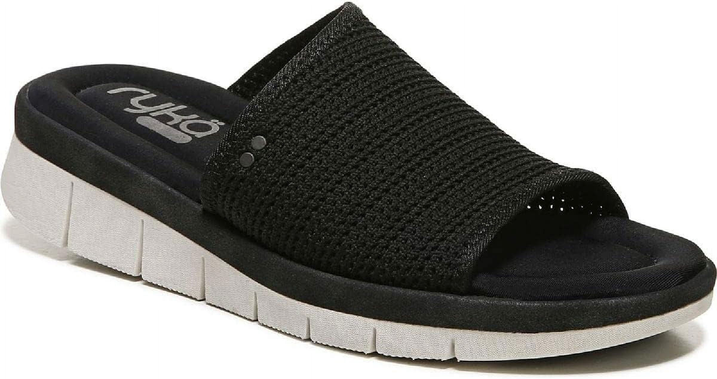 Ryka Women's Ellie Slide Sandal Black 1 11W - Walmart.com