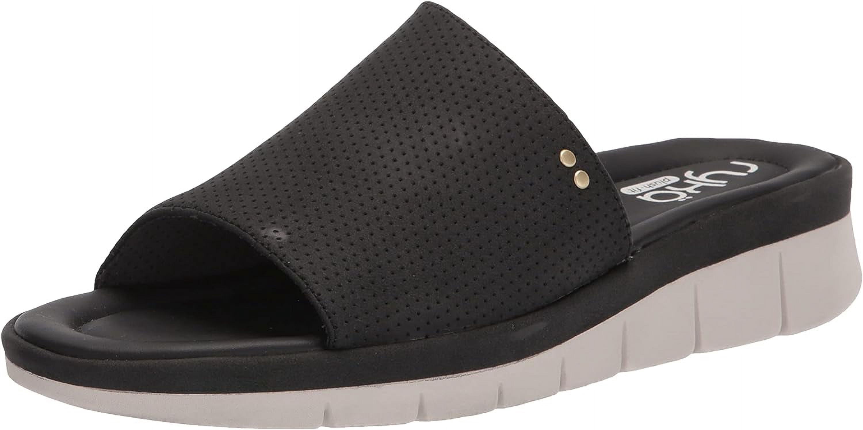 Ryka Women's Ellie Slide Sandal Black 6W - Walmart.com