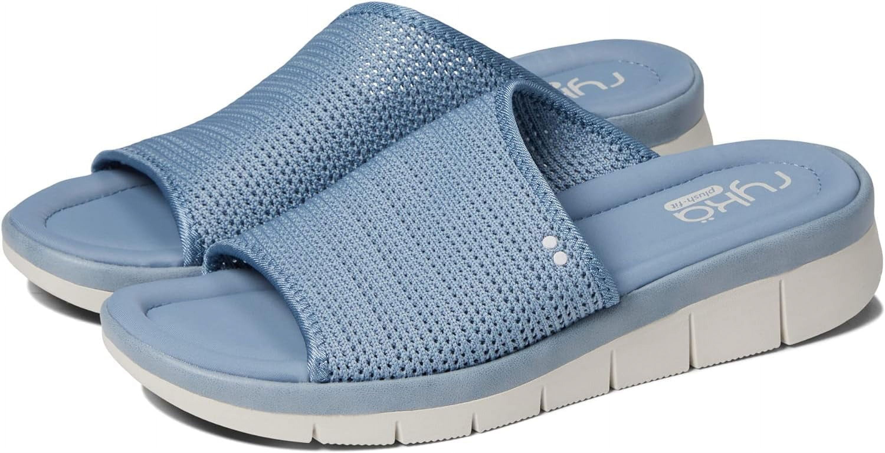 Ryka Women's Ellie Slide Sandal Blue 8W - Walmart.com